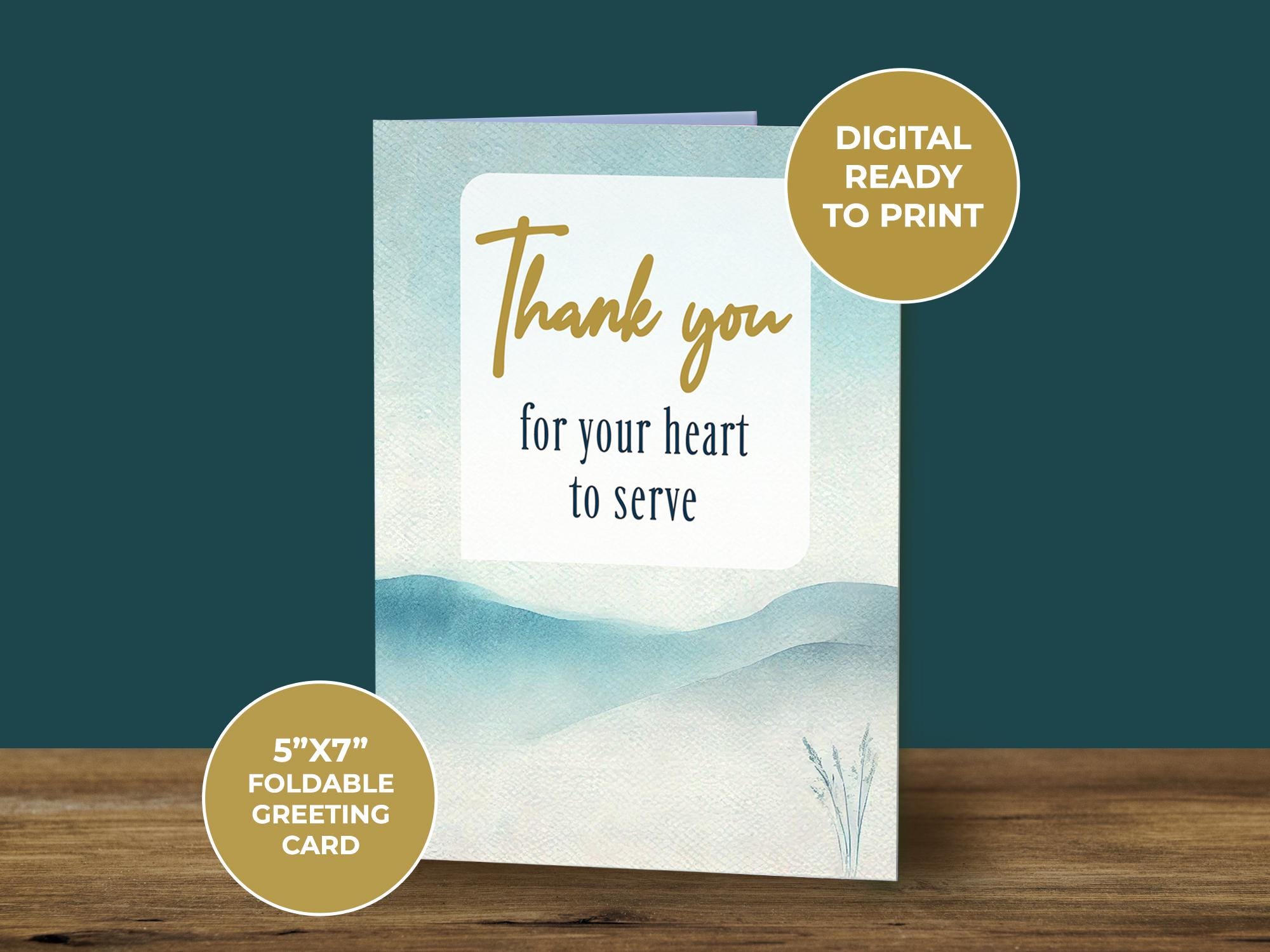Ministry Appreciation Card - Thank You for Your Heart to Serve ...