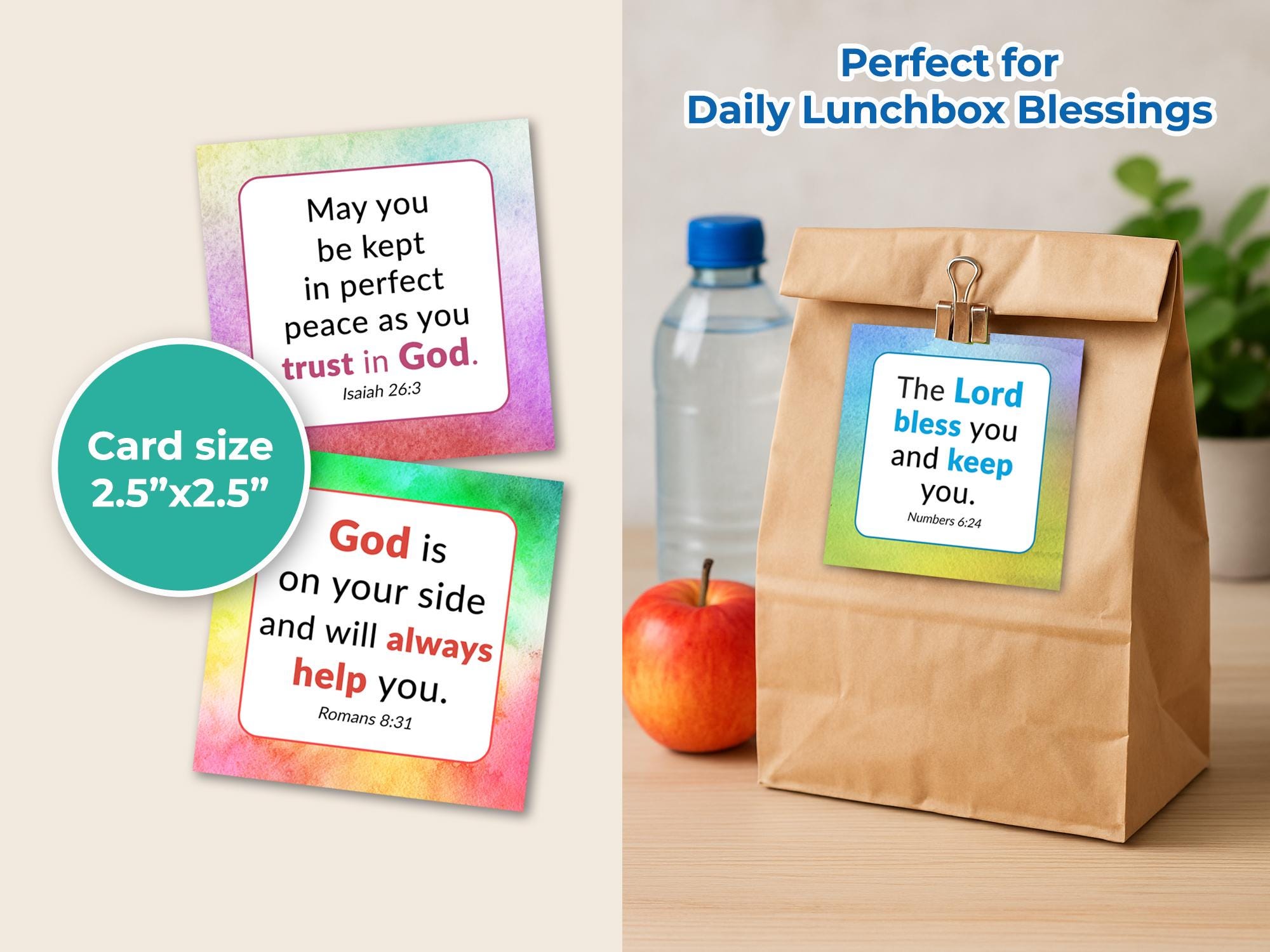 Scripture Cards, Bible Verse Lunchbox Notes, Encouragement and ...