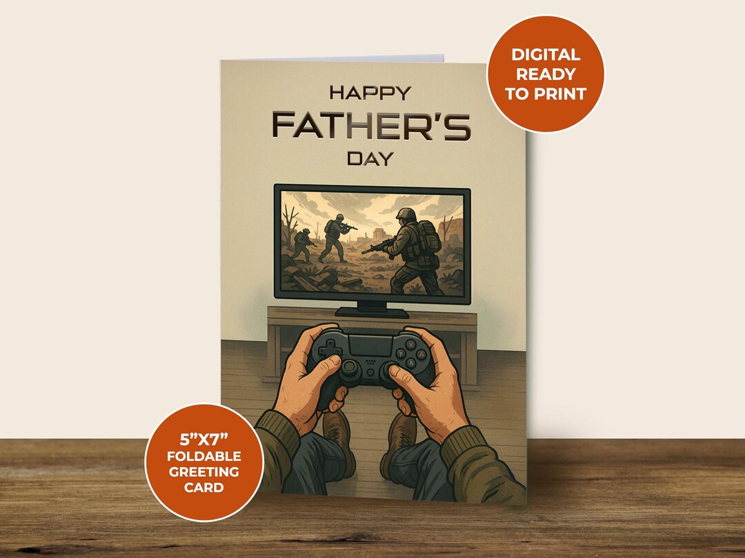 Father’s Day Card – Video Game Themed Digital Card – Printable Card for ...