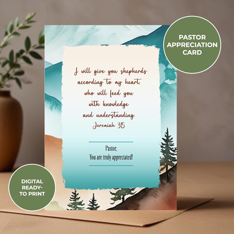 Appreciation Note Pastor - Etsy UK
