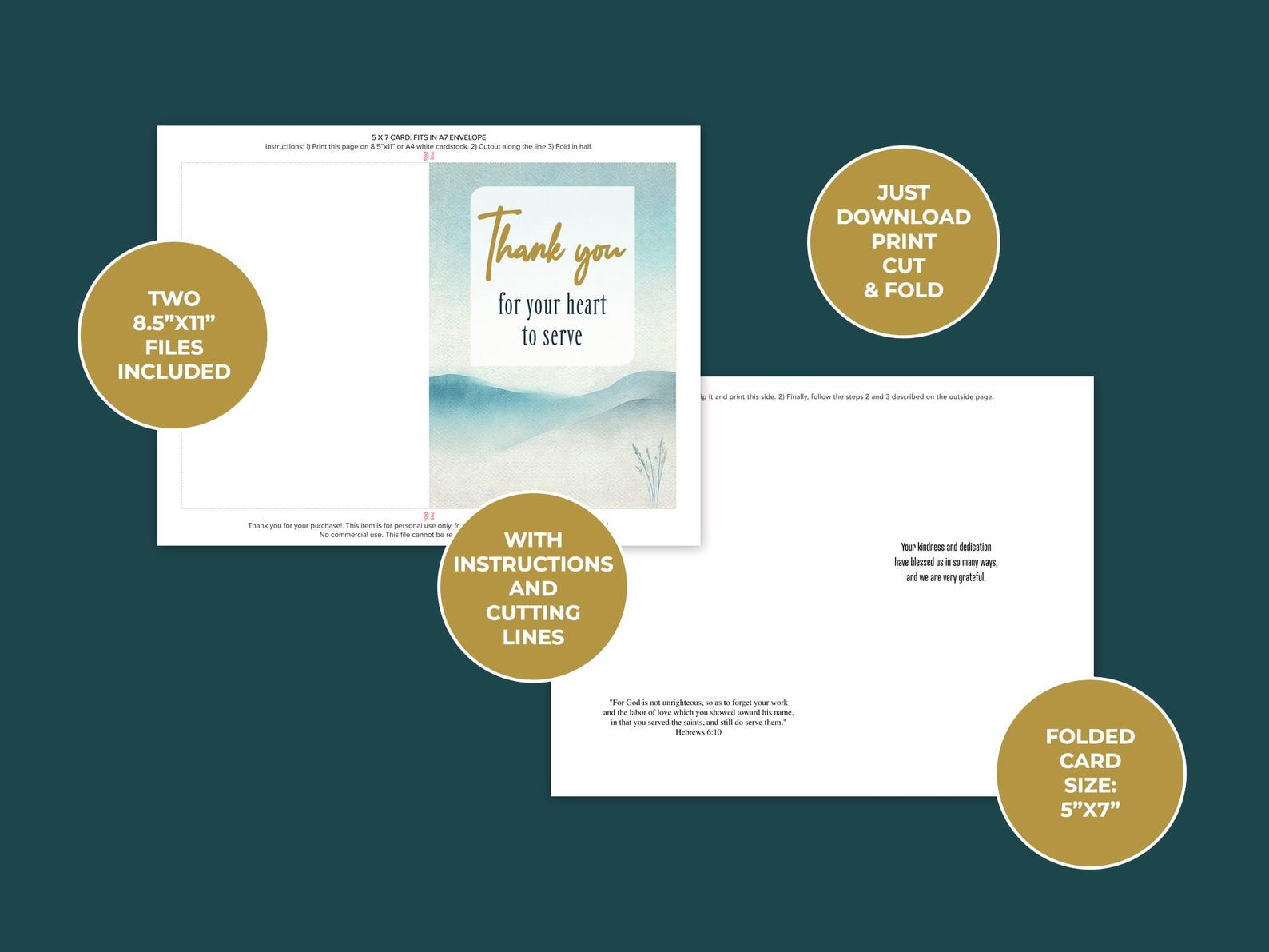 Ministry Appreciation Card - Thank You for Your Heart to Serve ...