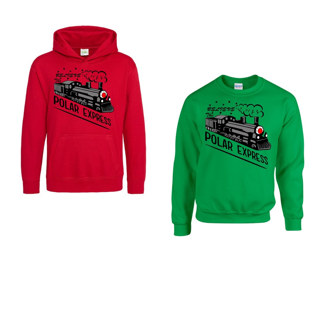 Polar Express Hoodie Vintage Christmas Jumper Polar Express - Etsy