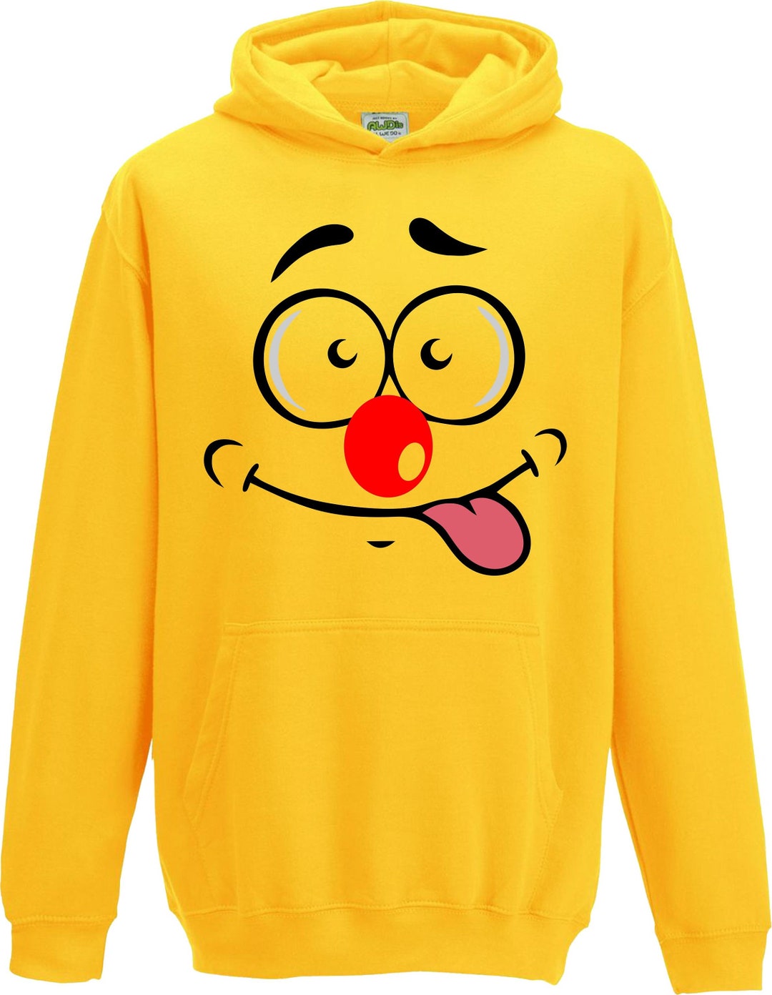 Red Nose Day 2024 Hoodie, Comic Relief Kids Funny Face Pullover ...