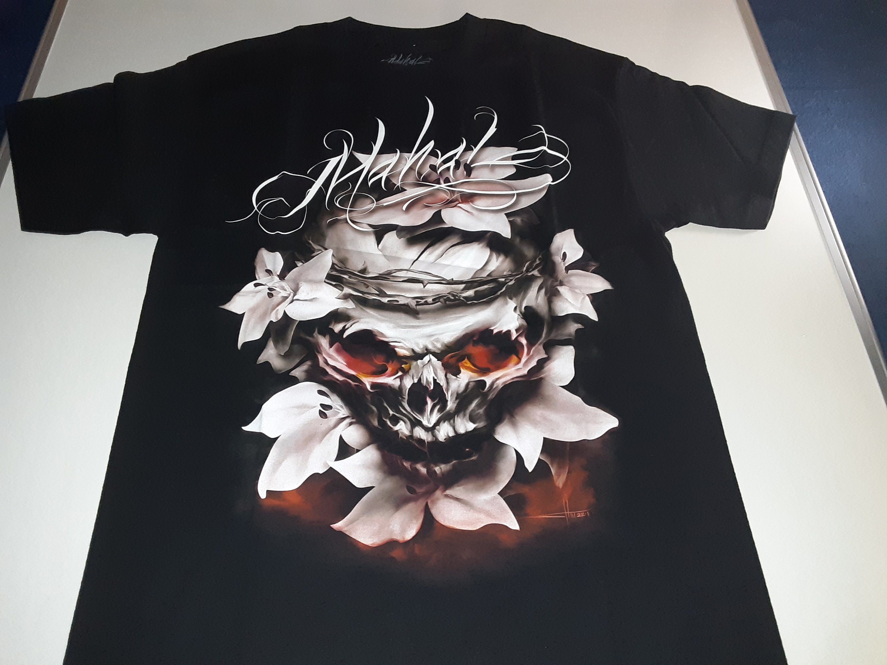 Vintage Sullen Art by Simon Hayag Custom Pink Tattoo Skull Graphic - Etsy