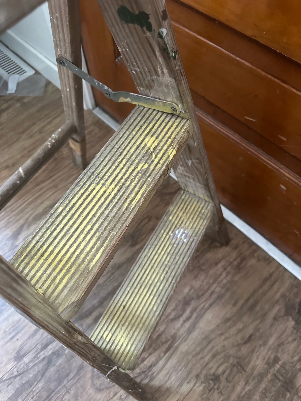 Vintage Wooden 24” Step Ladder, Stool, Rustic Country, Farmhouse ...