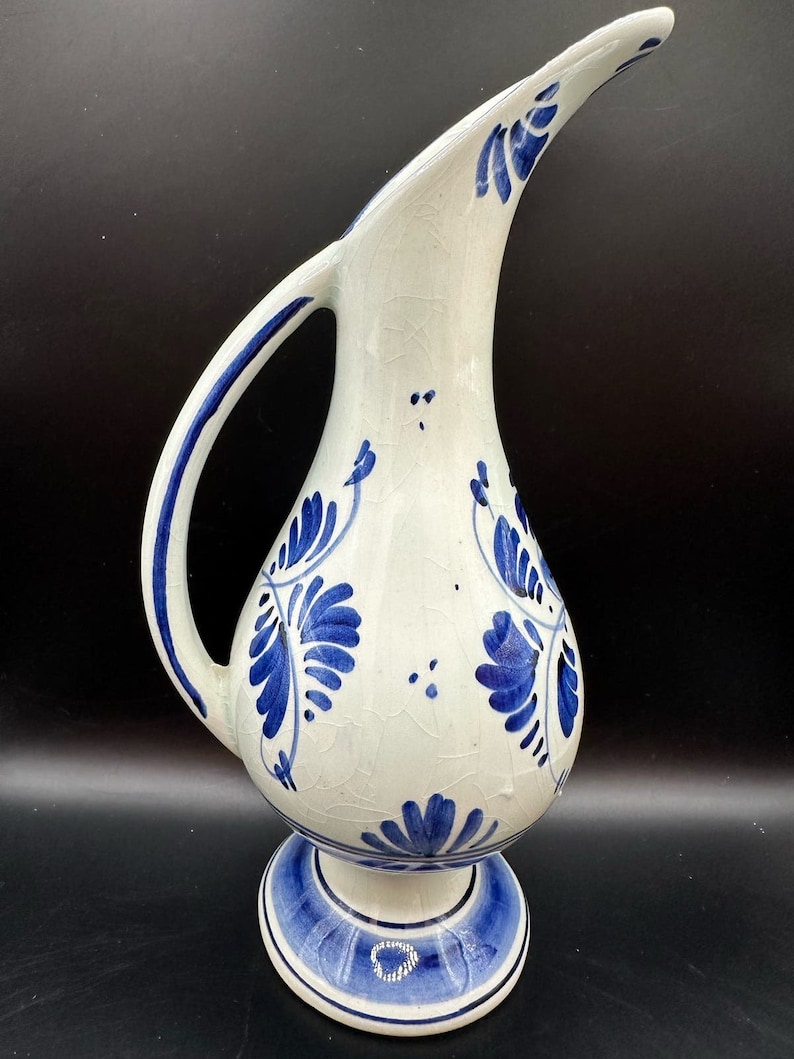 Vintage Delft Blue Jug, Made in Holland Hand Painted Jug, Vintage Delft ...