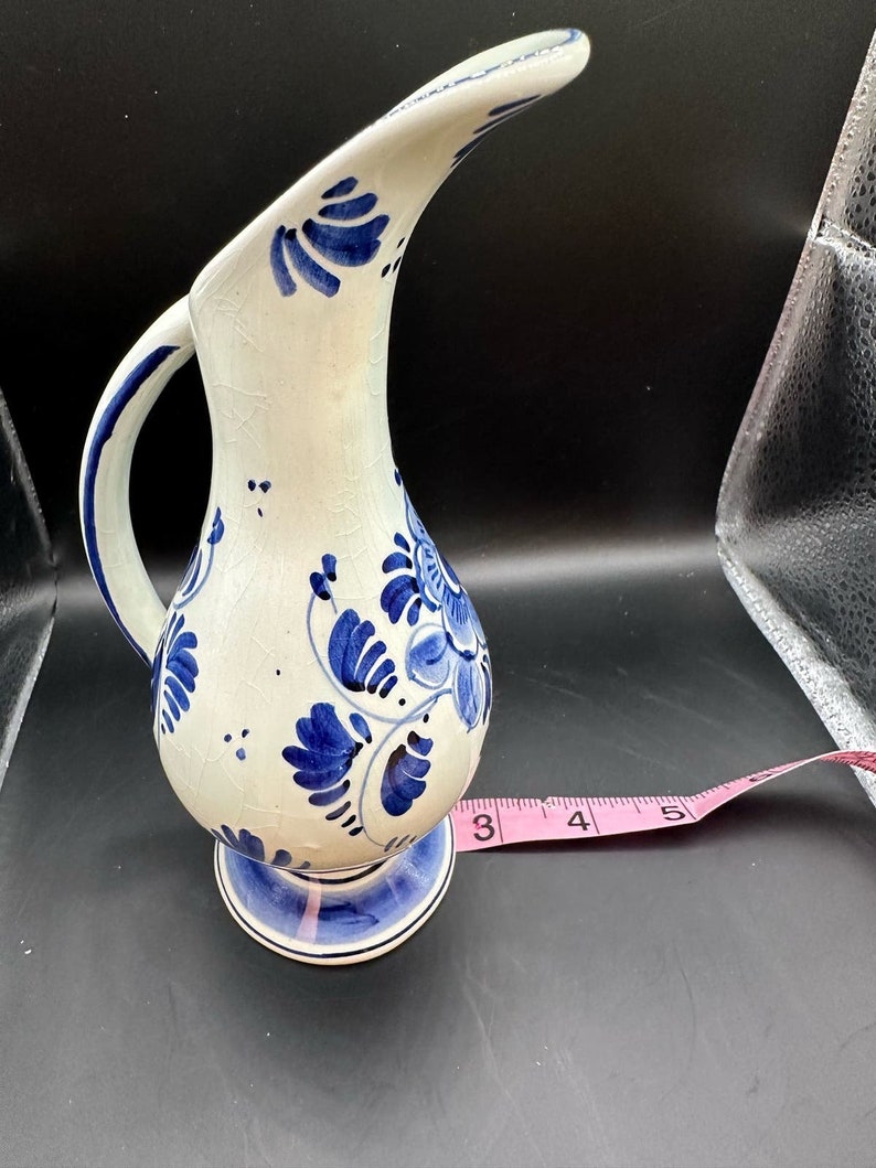 Vintage Delft Blue Jug, Made in Holland Hand Painted Jug, Vintage Delft ...