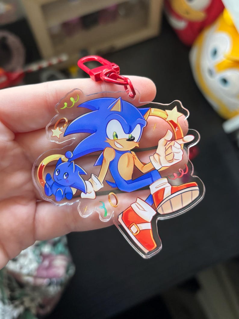 Sonic and Shadow + Chao Keychains