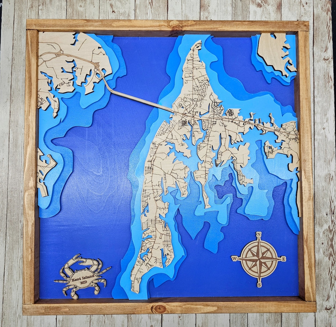 Kent Island Map - Etsy