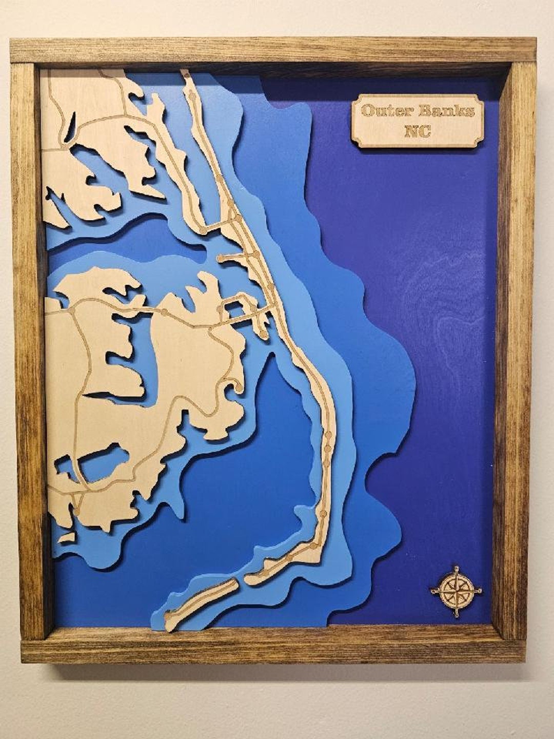 3D Outer Banks NC Map. Digital File! - Etsy