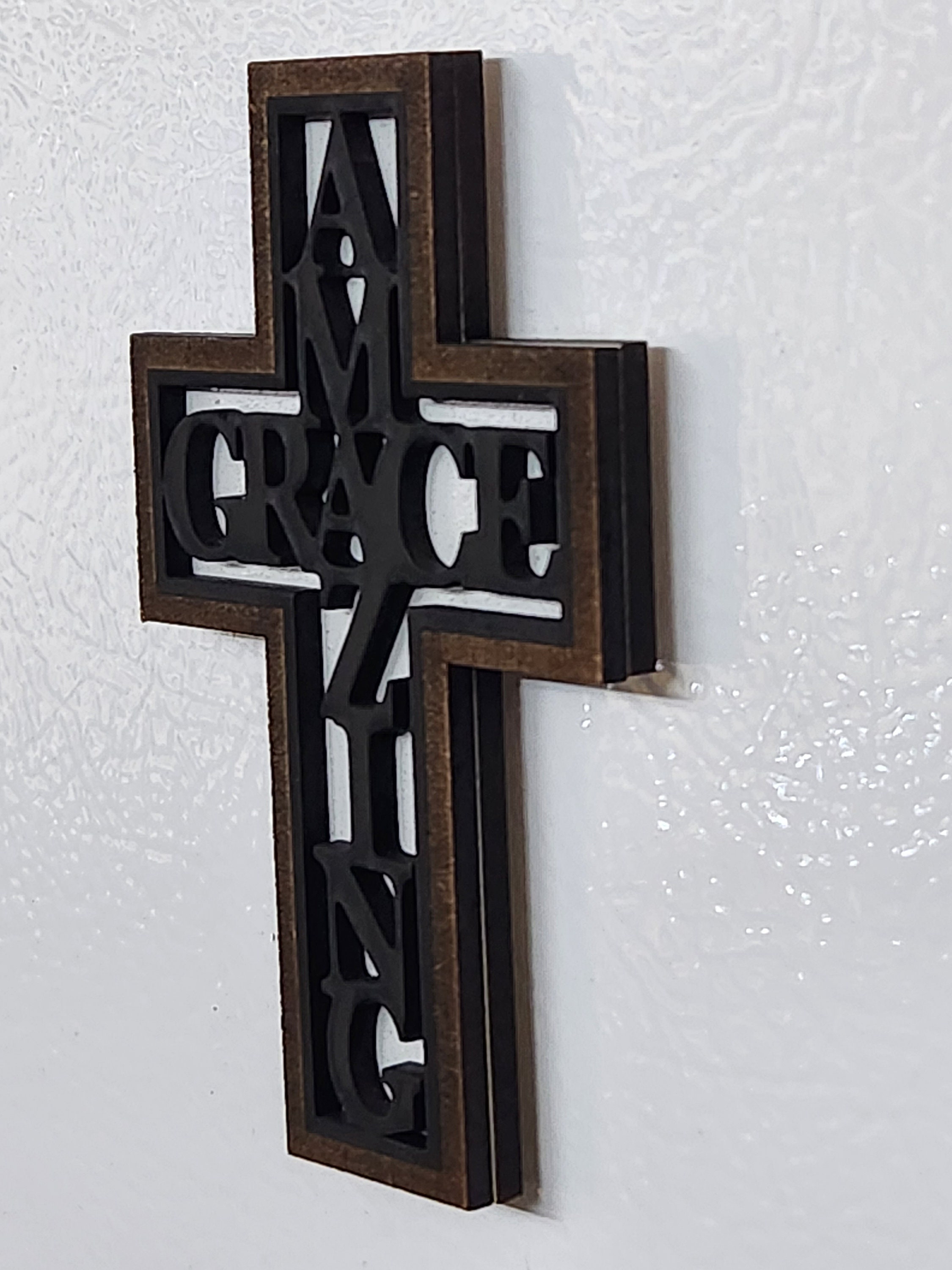 Amazing Grace 3D Cross Digital File - Etsy