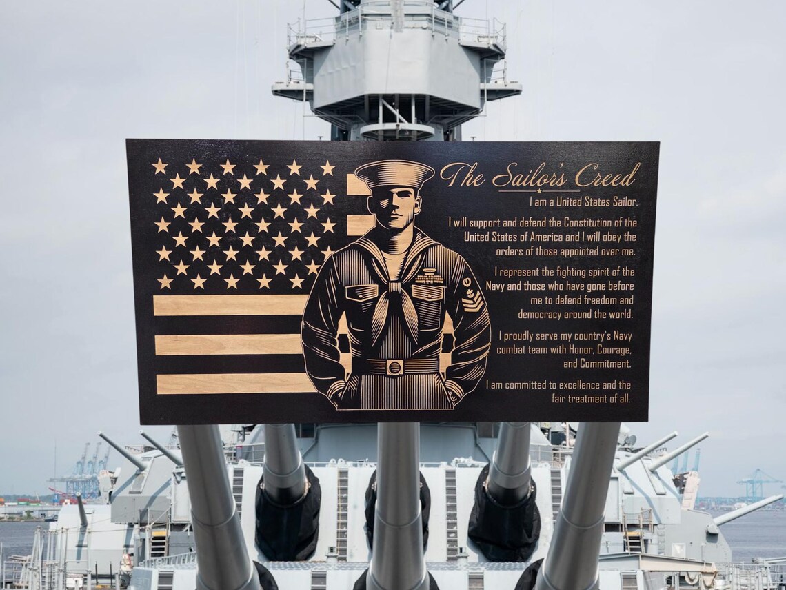 Navy Sailors Creed Plaque! - Etsy