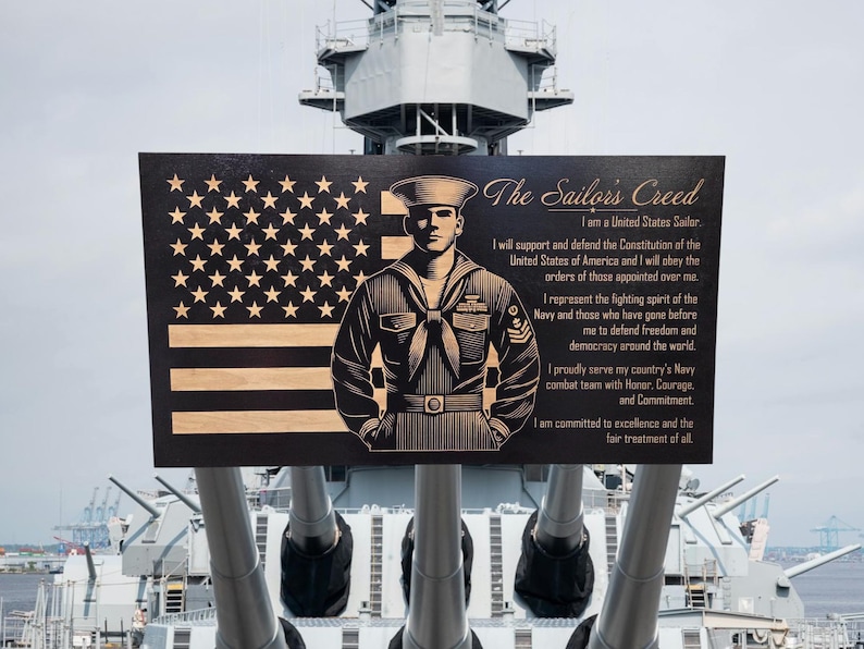 Navy Sailors Creed Plaque! - Etsy
