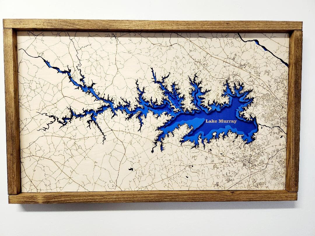 Lake Murray 3D Lake Map Digital File! - Etsy