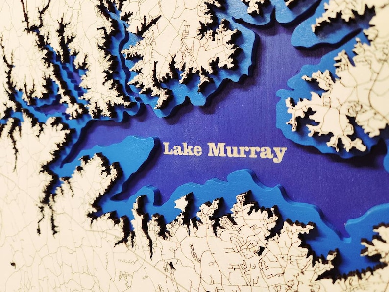 Lake Murray 3D Lake Map Digital File! - Etsy