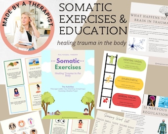 Somatic Psychotherapy Coping Skills Cards, Somatic Exercises for Nervous System Regulation ...