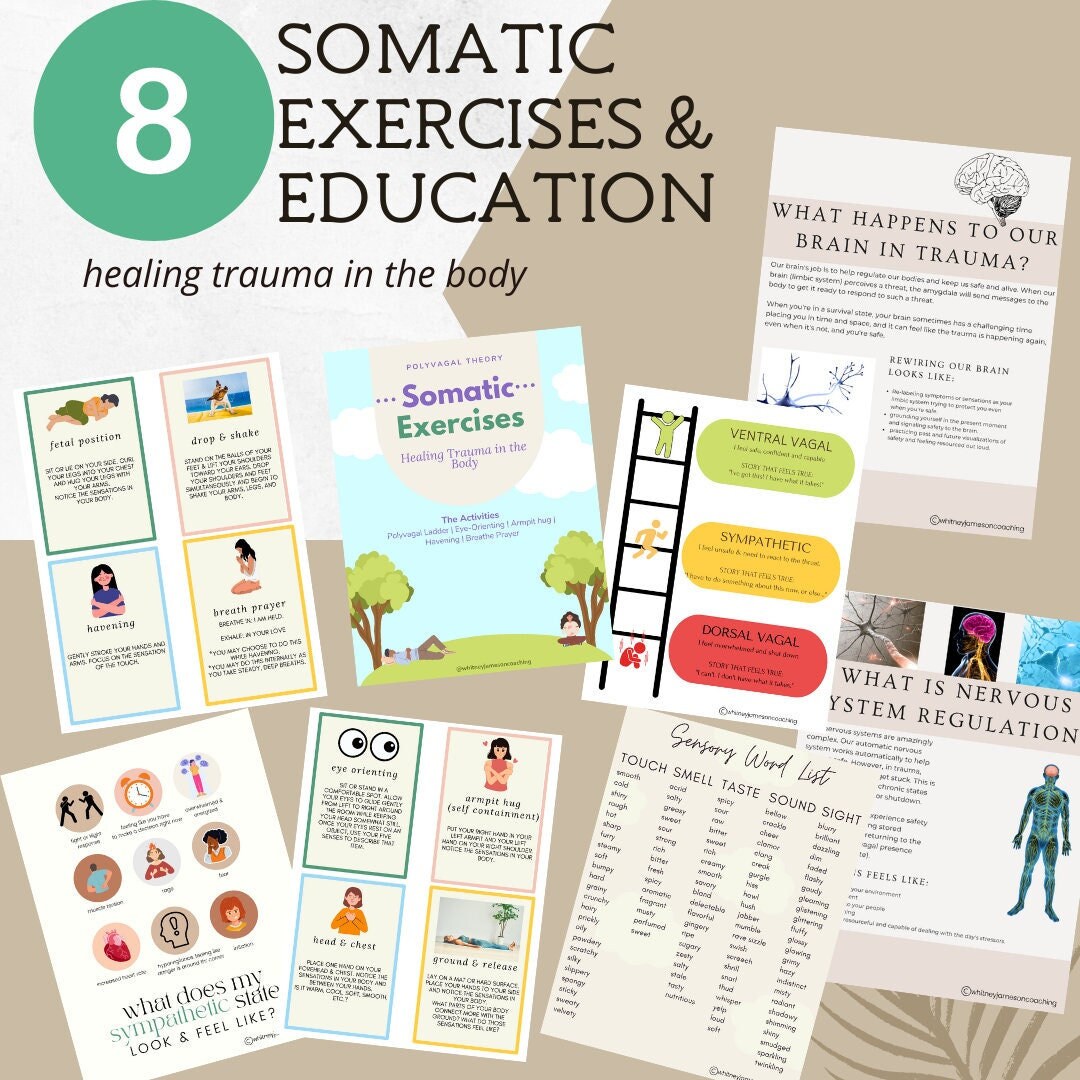 Somatic Exercises Somatic Therapy Nervous System Regulation Coping Skills Healing Trauma - Etsy