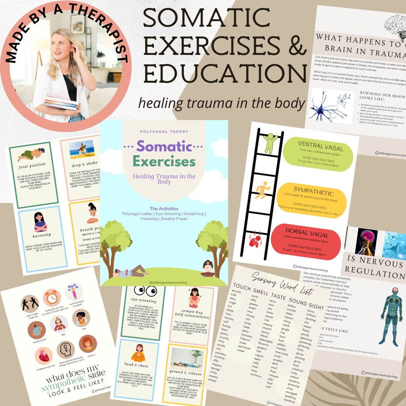 Somatic Exercises | Somatic Therapy | Nervous System Regulation | Coping Skills | Healing Trauma ...