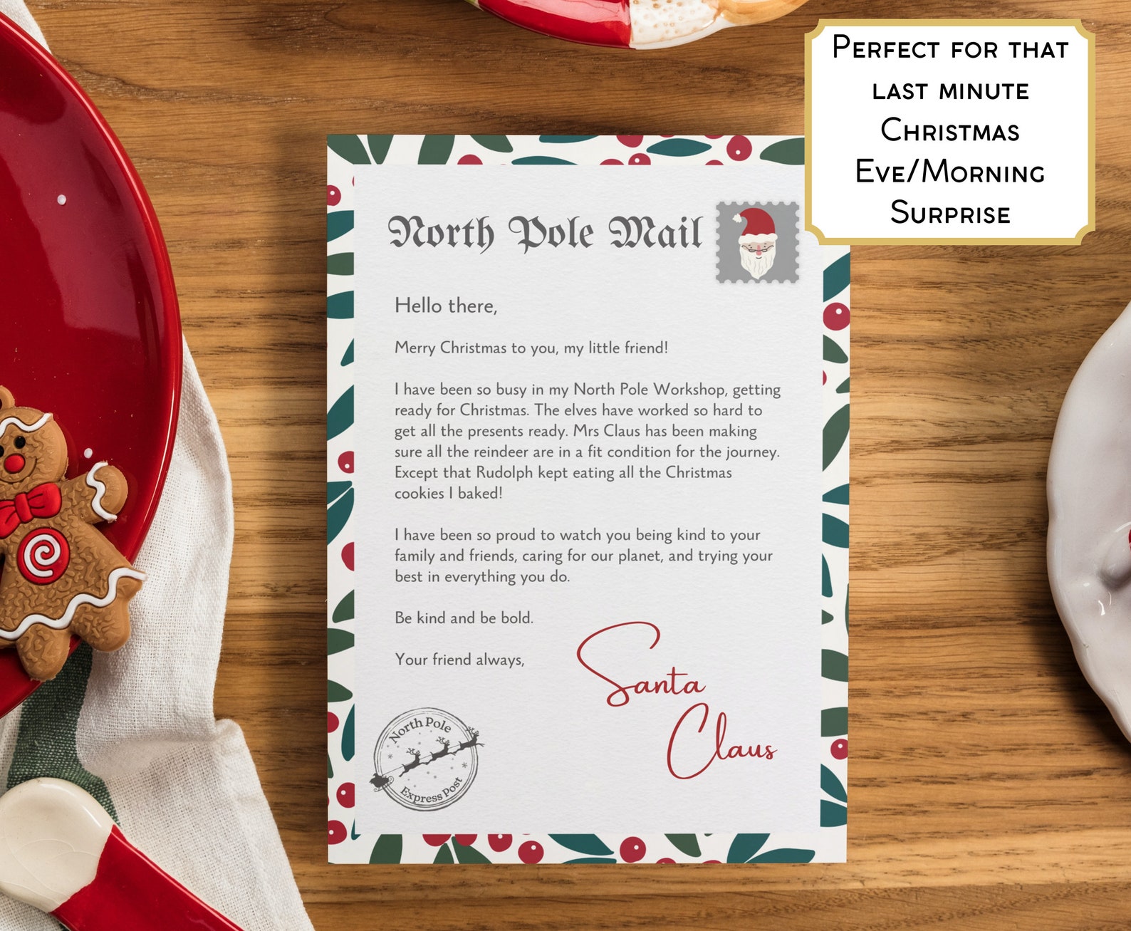 Letter From Santa, Santa Letter, Father Christmas Letter, From the Desk ...