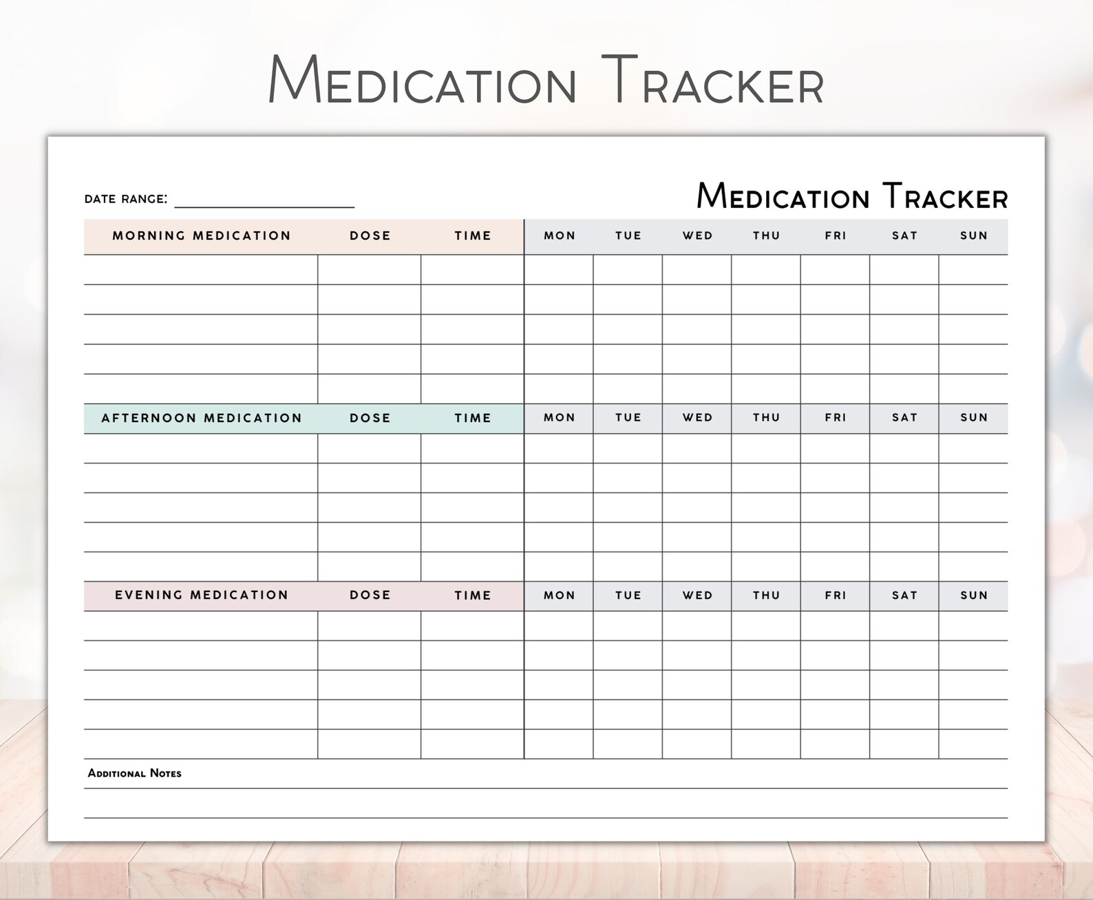 Medication Tracker Printable Medicine Log for Nurses & - Etsy UK