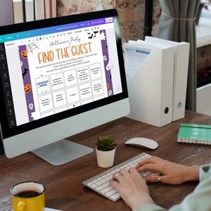 Find the Guest Halloween Game, Find the Guest Bingo, Halloween Party ...