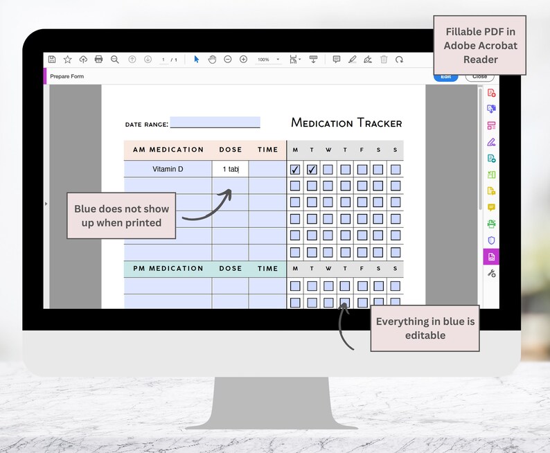 Medication Tracker, Minimalist Medicine Tracker Log, Printable ...