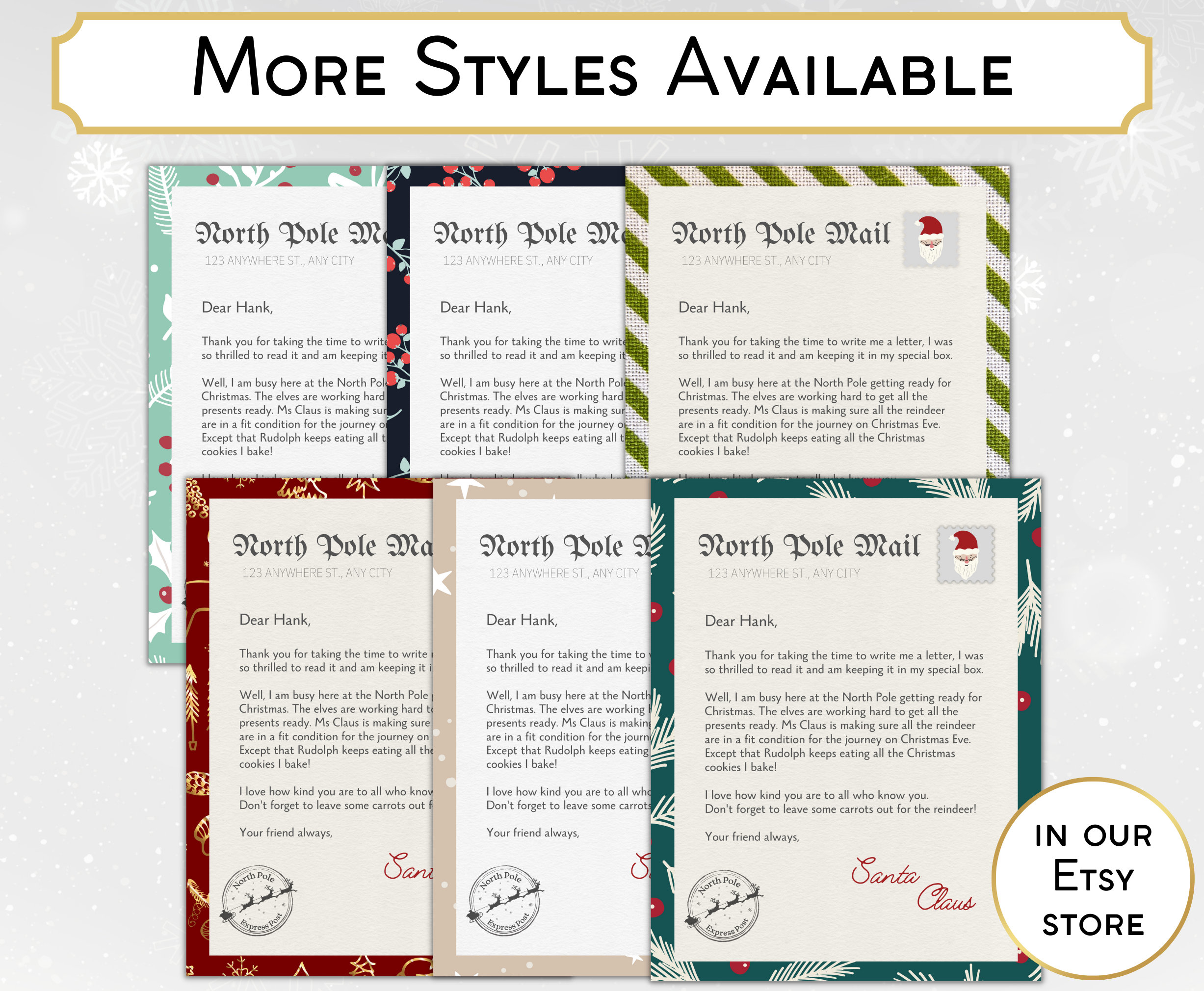 Editable Letter From Santa, Santa Letter, North Pole Letter, From the ...