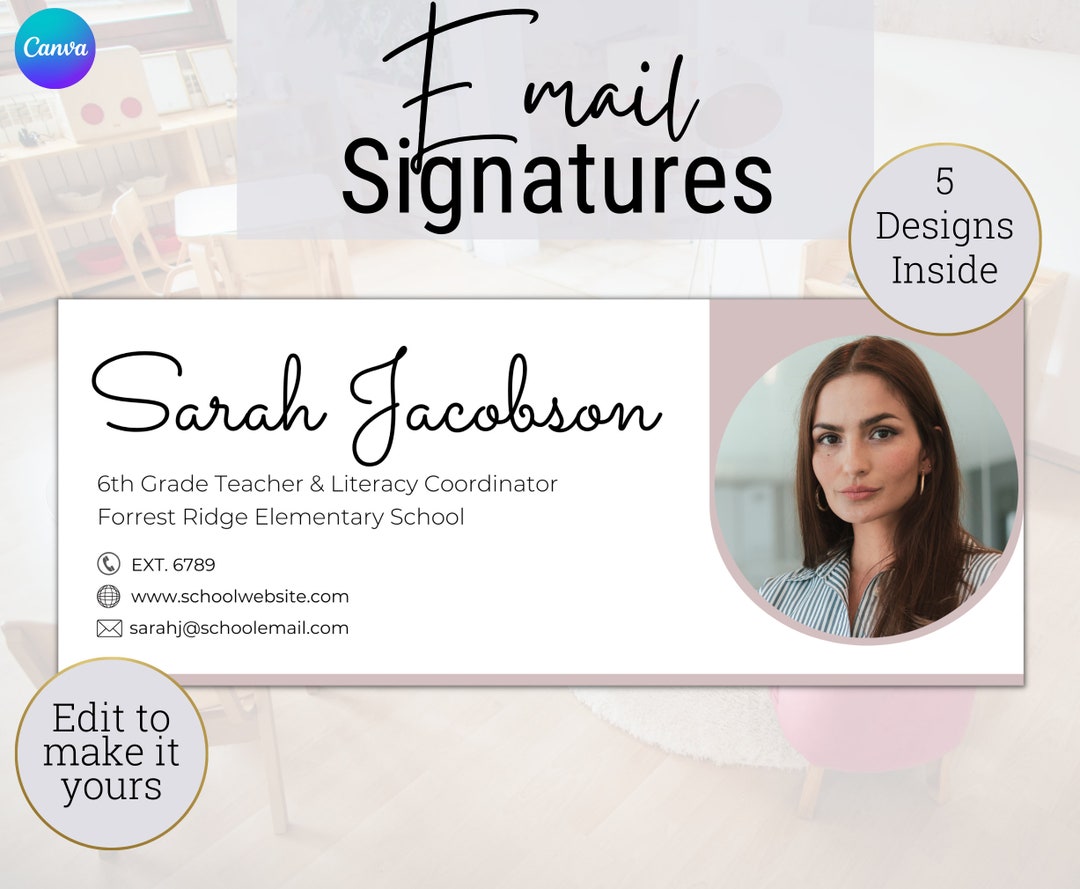 Email Signature, Email Signature Teacher, Email Template, Teacher Email ...