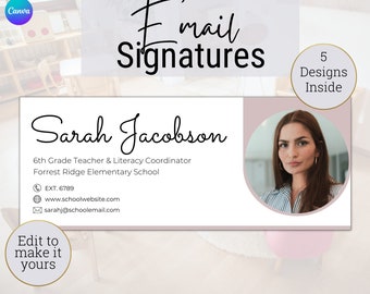 Colorful Meet the Teacher and Email Signature Template Bundle - Etsy