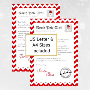 Letter From Santa, Santa Letter, Editable Personalized Santa Claus ...