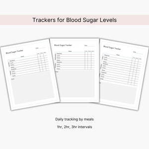Blood Sugar Log, Printable Diabetes Planner, Medication Tracker, Health ...