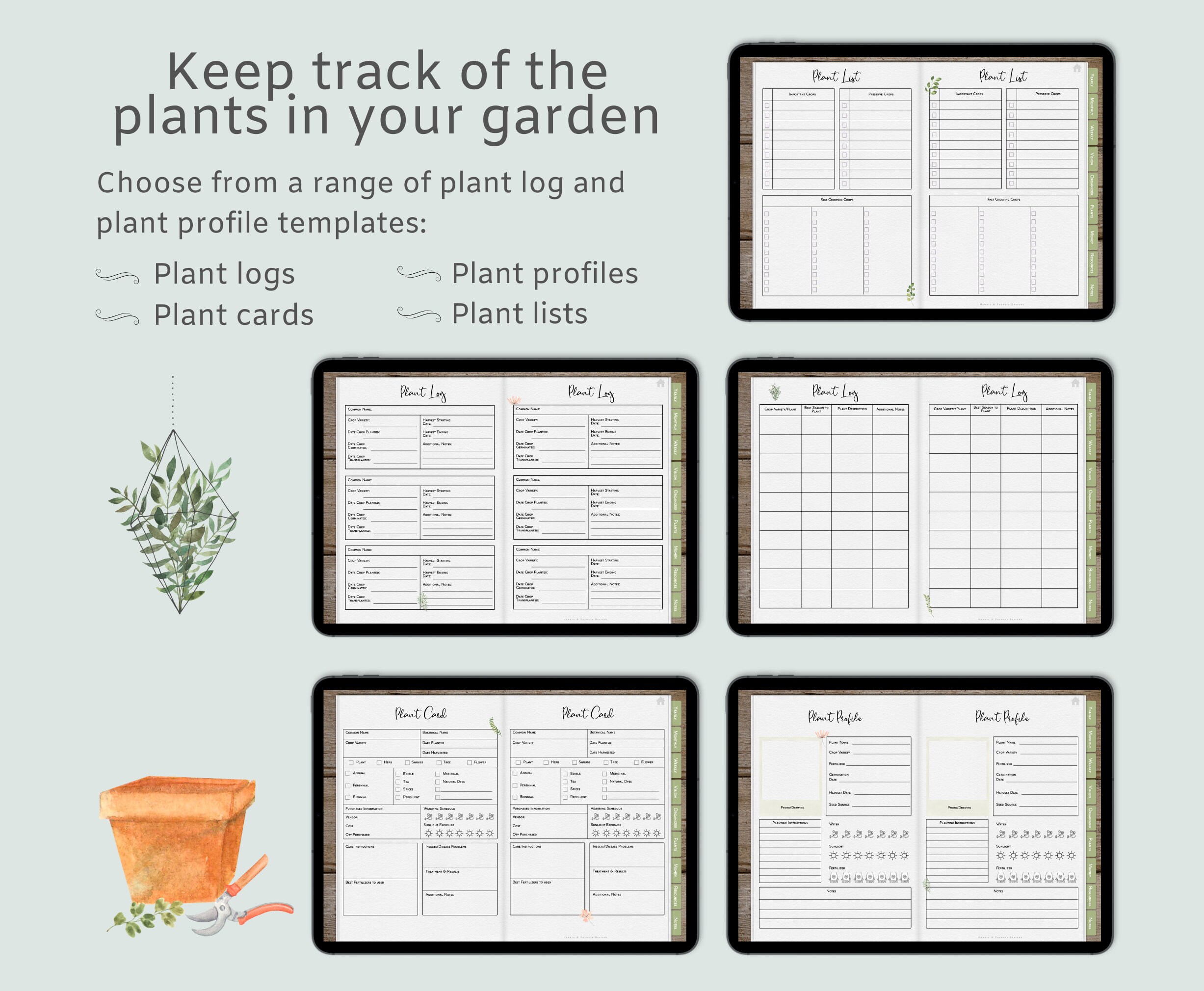 Garden Planner, Garden Journal, Digital Gardening Planner, Plant ...