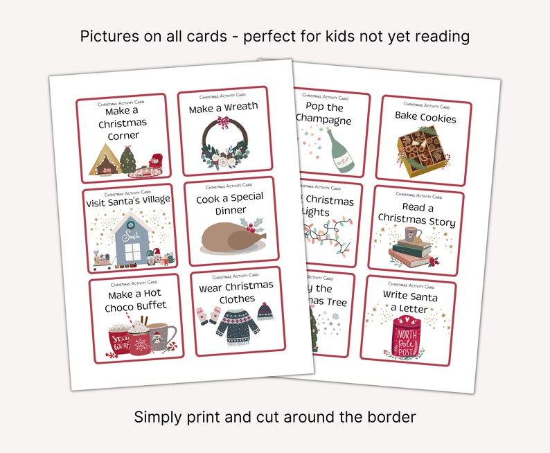Editable Advent Calendar Activity Cards | Christmas Countdown | 36 ...