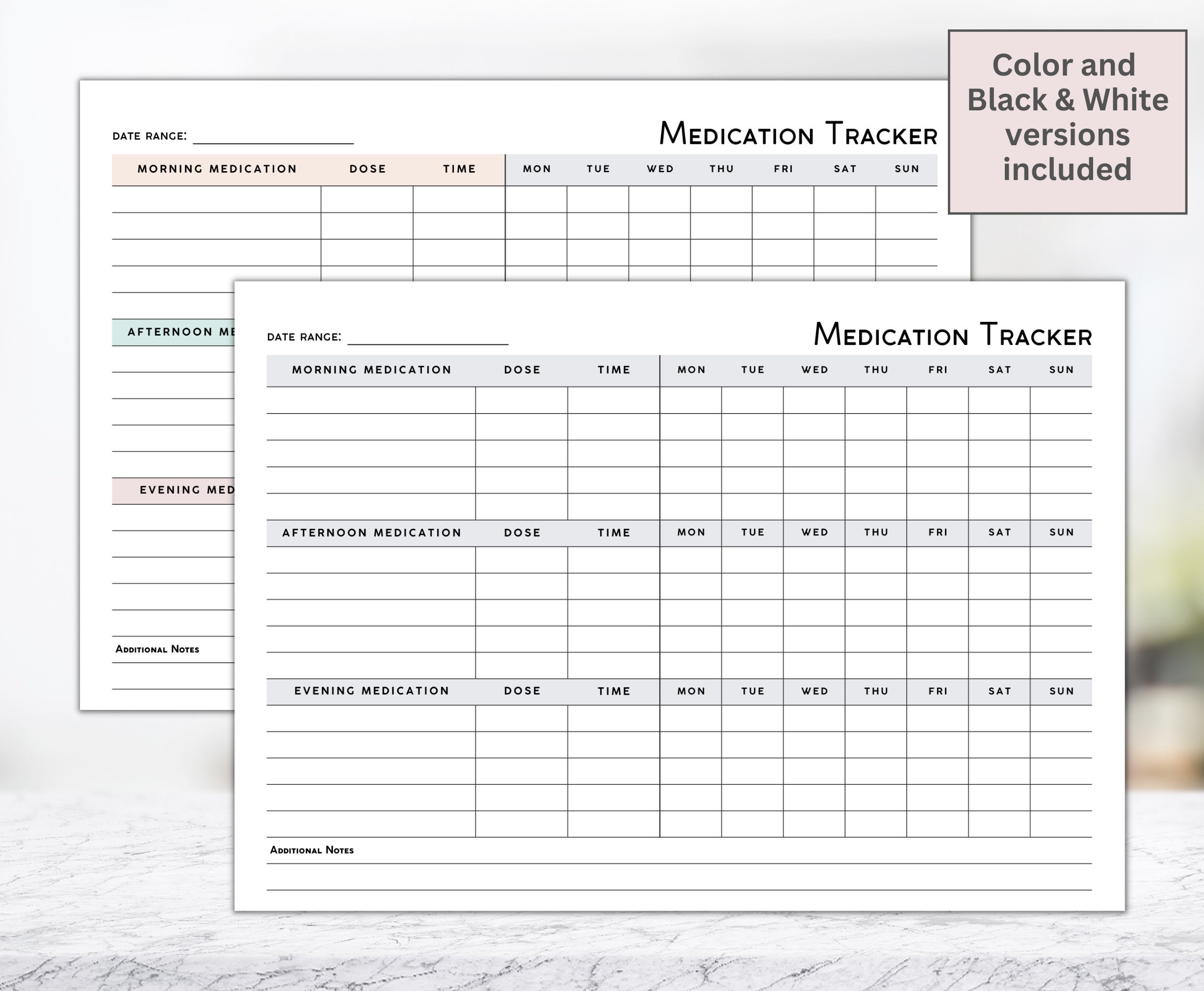 Medication Tracker Printable Medicine Log for Nurses & - Etsy UK