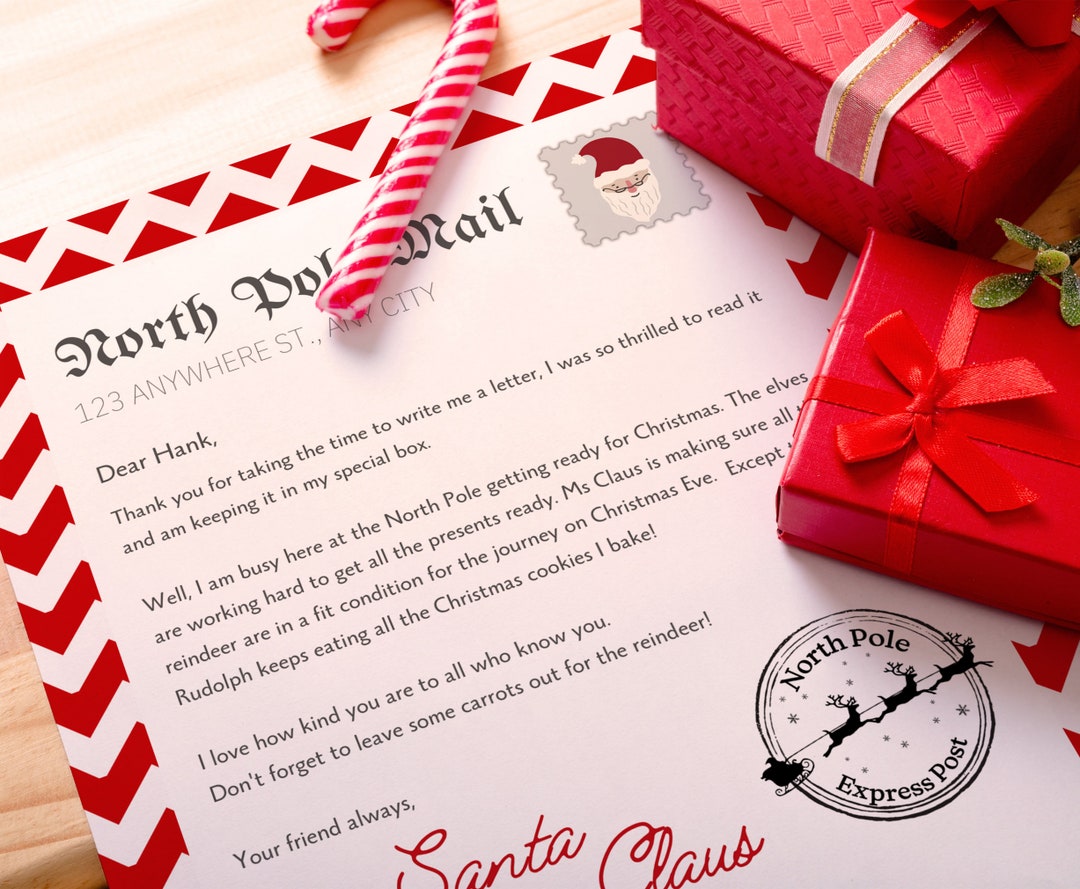 Letter From Santa, Santa Letter, Editable Personalized Santa Claus ...