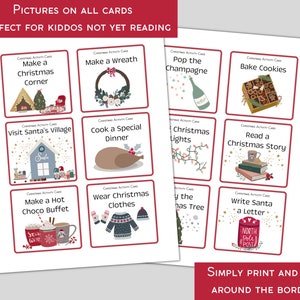 Editable Advent Calendar Activity Cards Christmas Countdown - Etsy