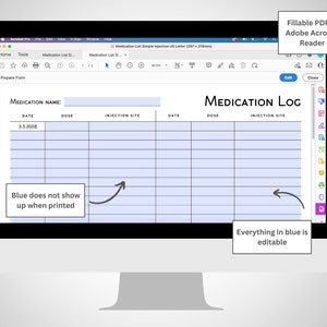 Medication Tracker Minimalist, Injection Log, Medication Log ...