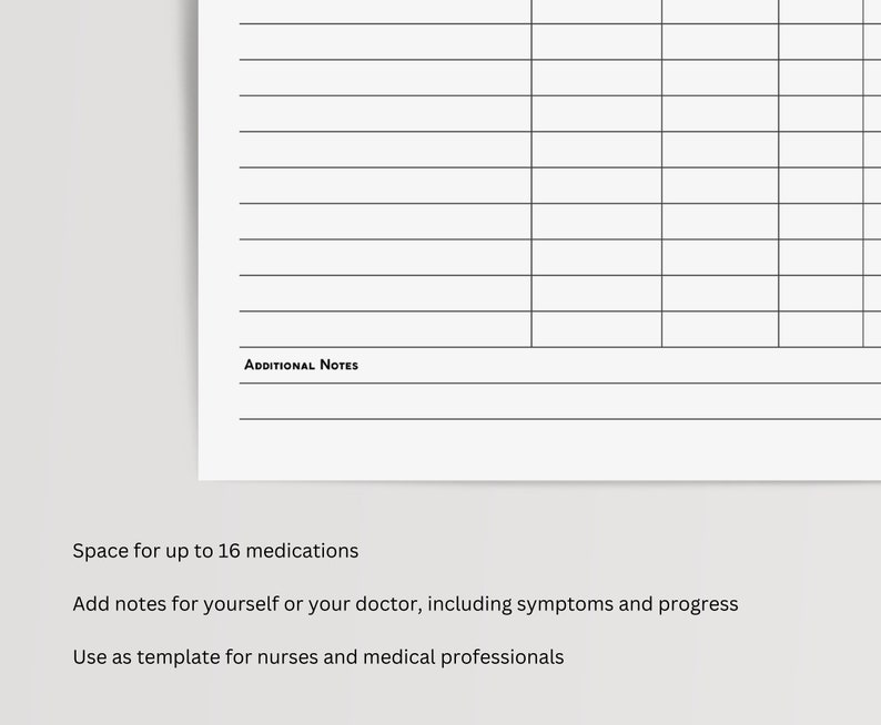 Medication Tracker Minimalist, Medication Log, Medication List ...