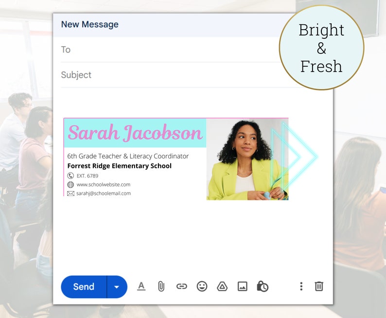 Email Signature, Email Signature Teacher, Email Template, Teacher Email ...