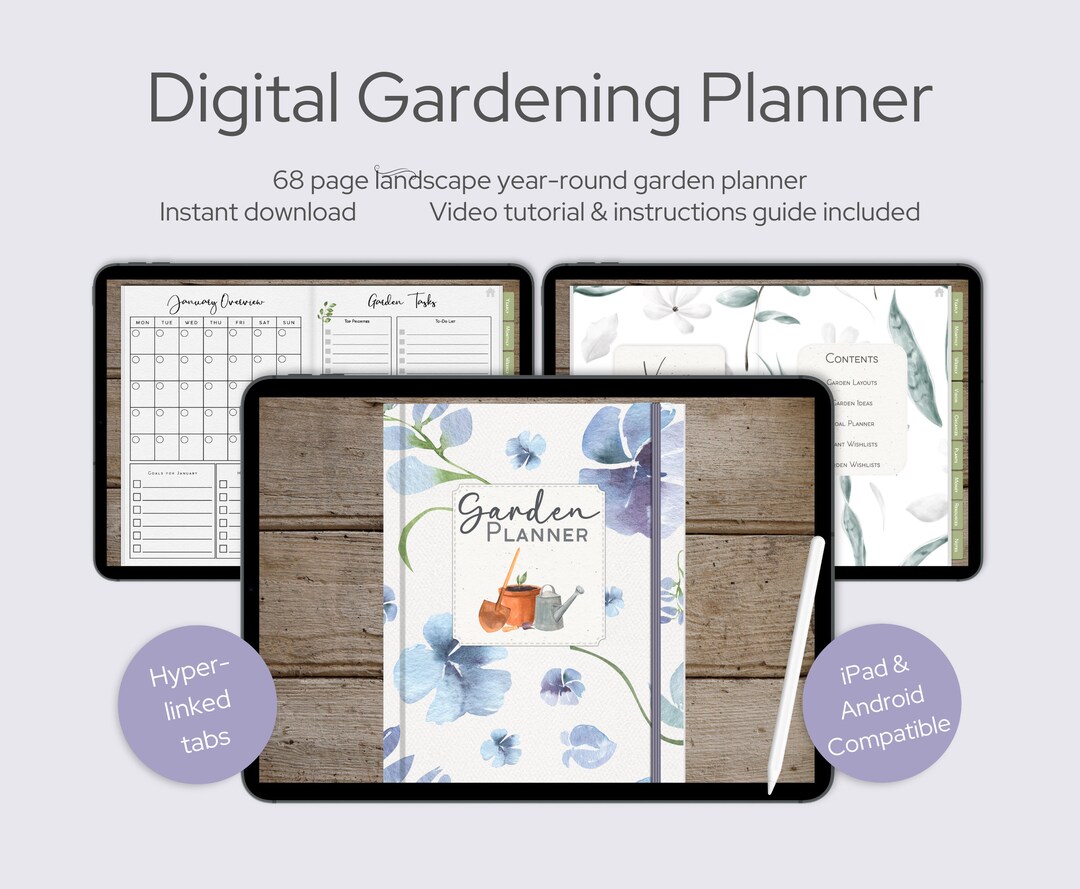 Garden Planner Digital, Goodnotes Seed Log Book, Gardening Journal ...