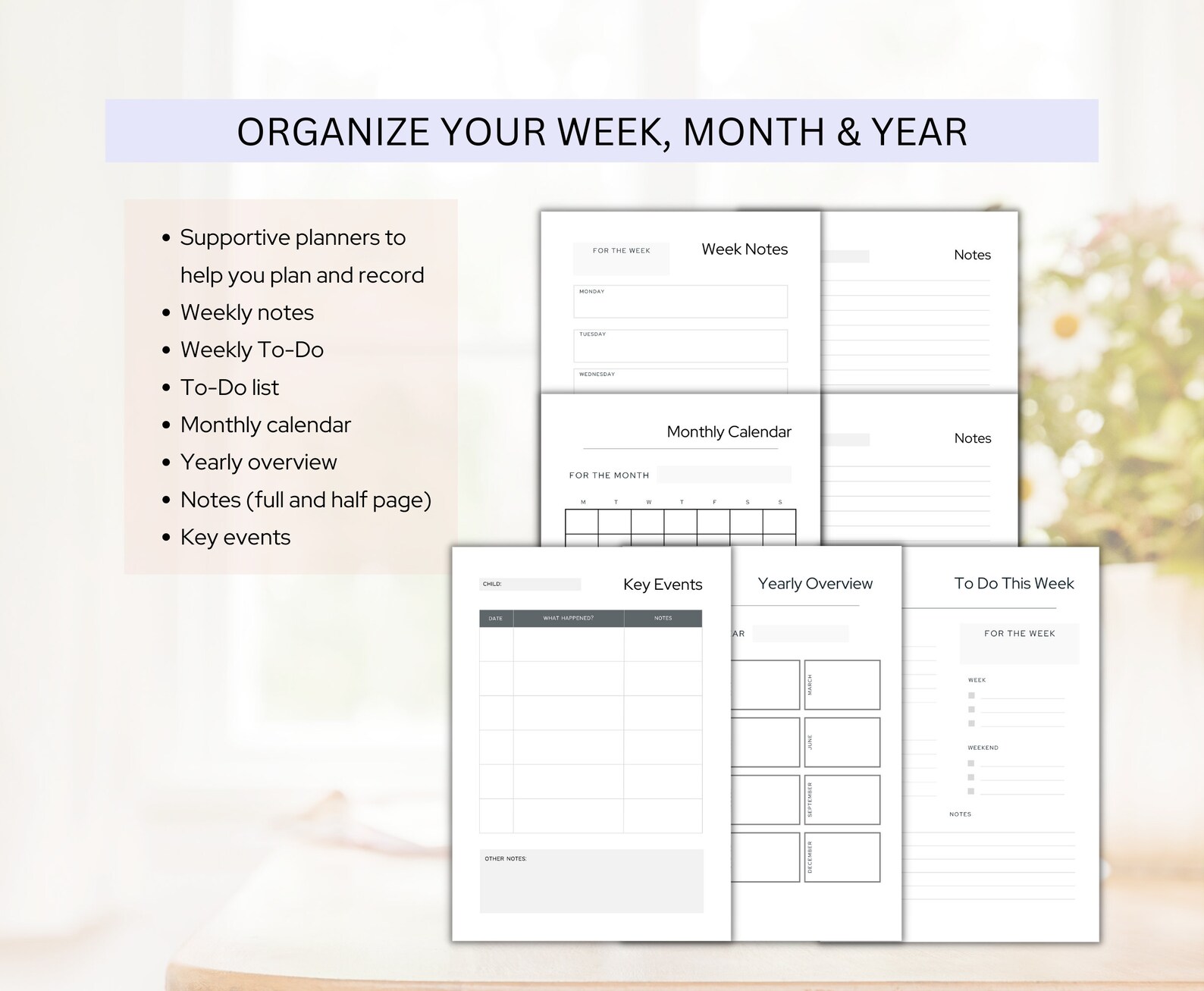 Custody Planner, Child Custody Binder, Single Parent Organizer, Court ...