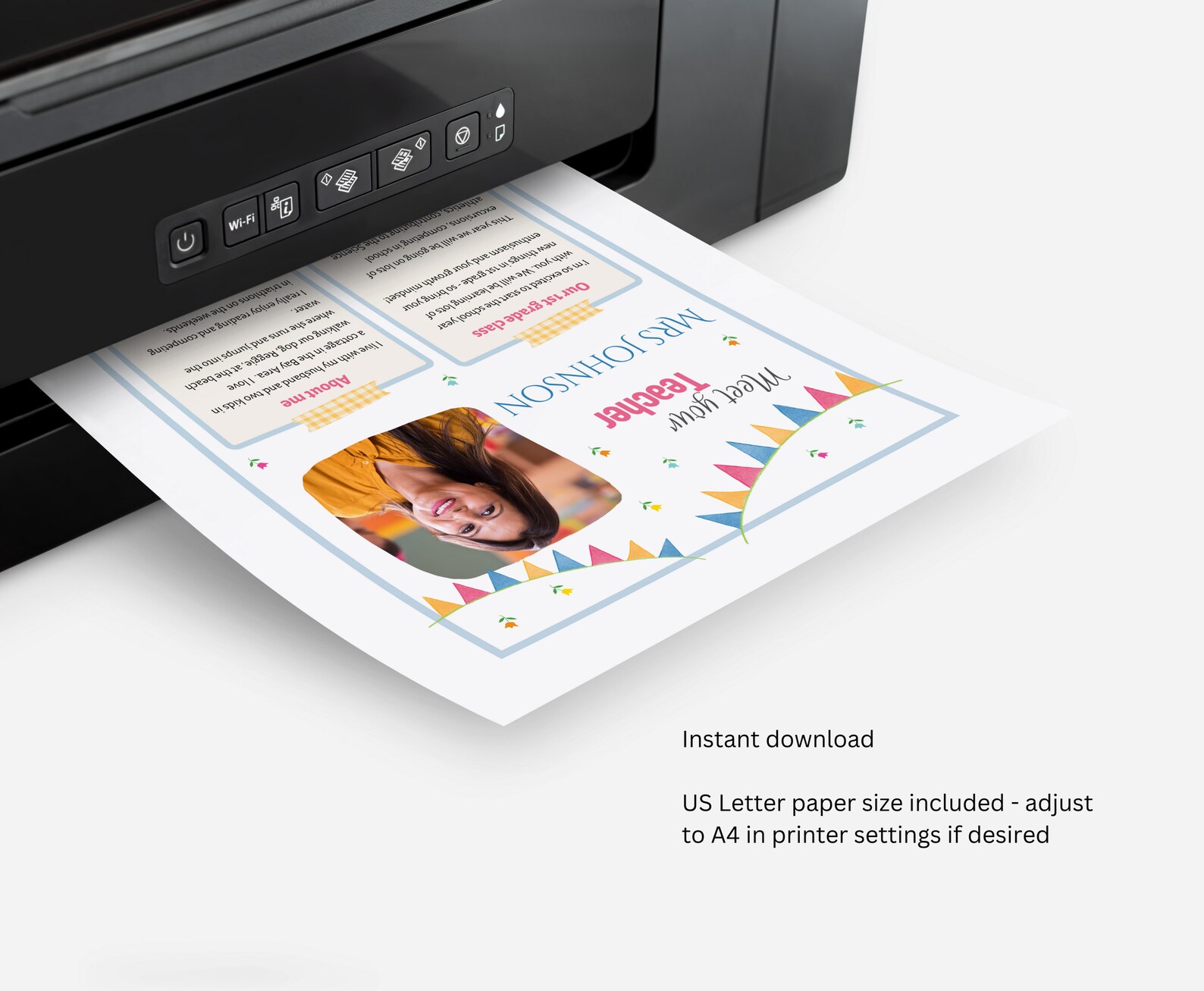 Meet the Teacher Editable Canva Template, Back to School, Teacher ...