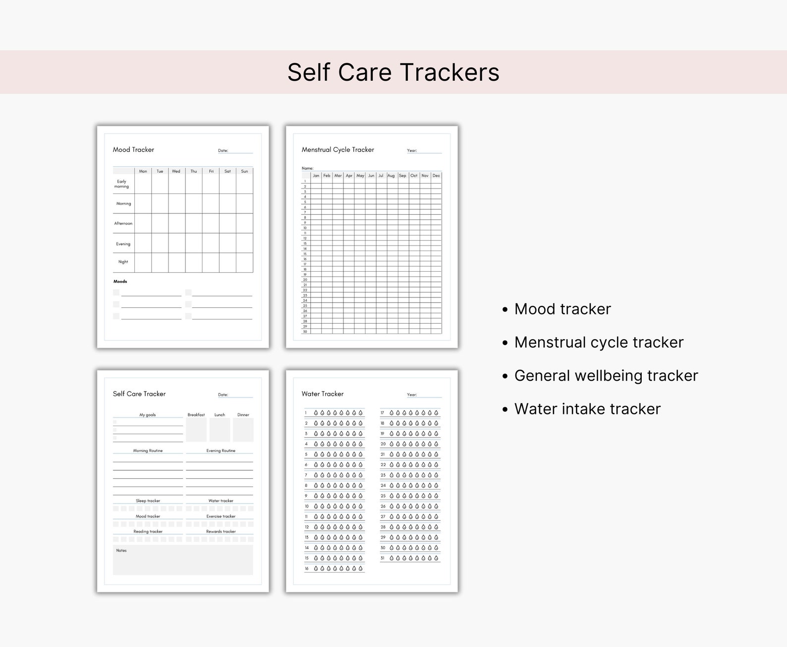 Medical Binder Printable, Medication Tracker Bundle, Blood Pressure Log ...