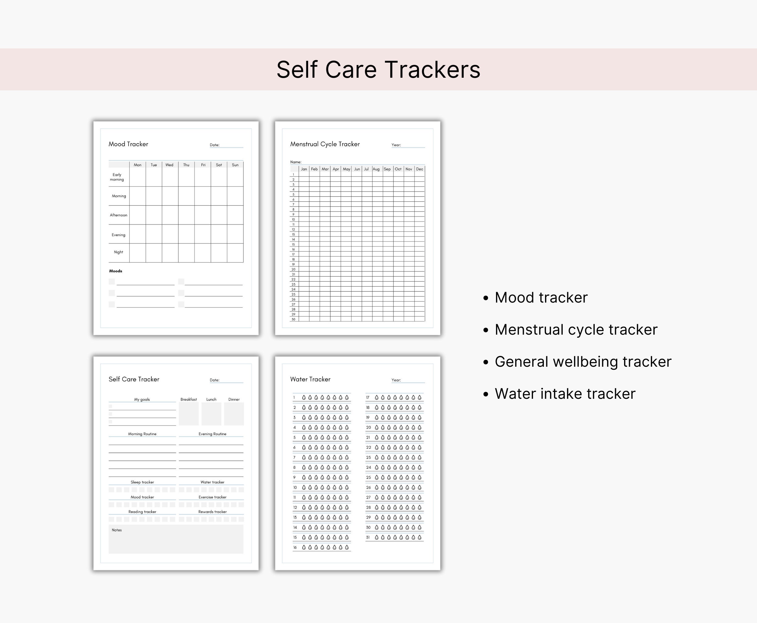 Medical Binder Printable, Medication Tracker Bundle, Blood Pressure Log ...