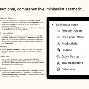Notion Cleaning Planner, Notion Template Cleaning Schedule, ADHD Notion Dashboard, Habit Tracker ...