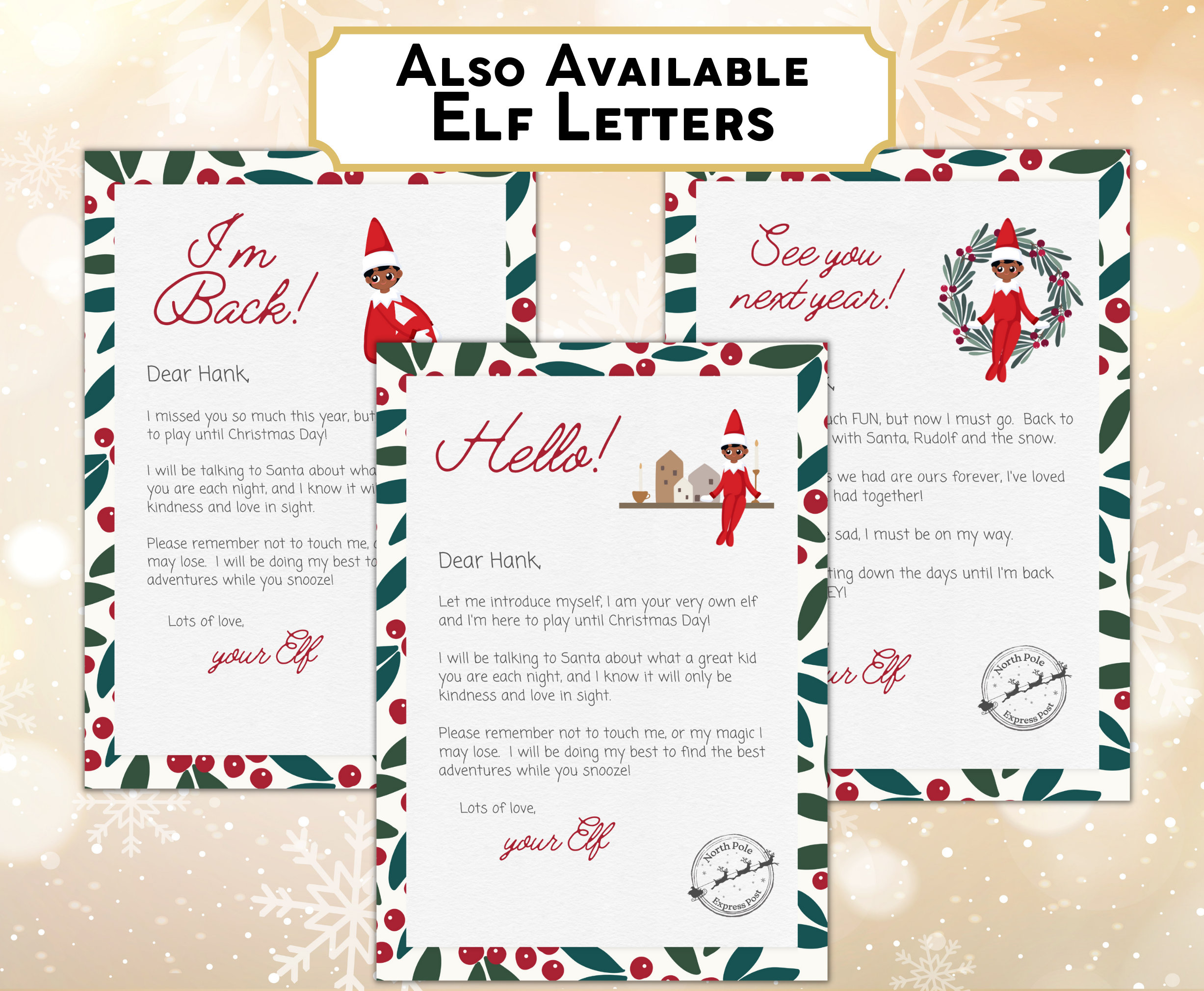 Printable Letter From Santa for Kids, Letter From Santa Claus, Letter ...