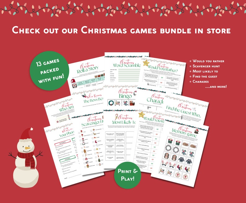 Editable Advent Calendar Activity Cards Christmas Countdown - Etsy