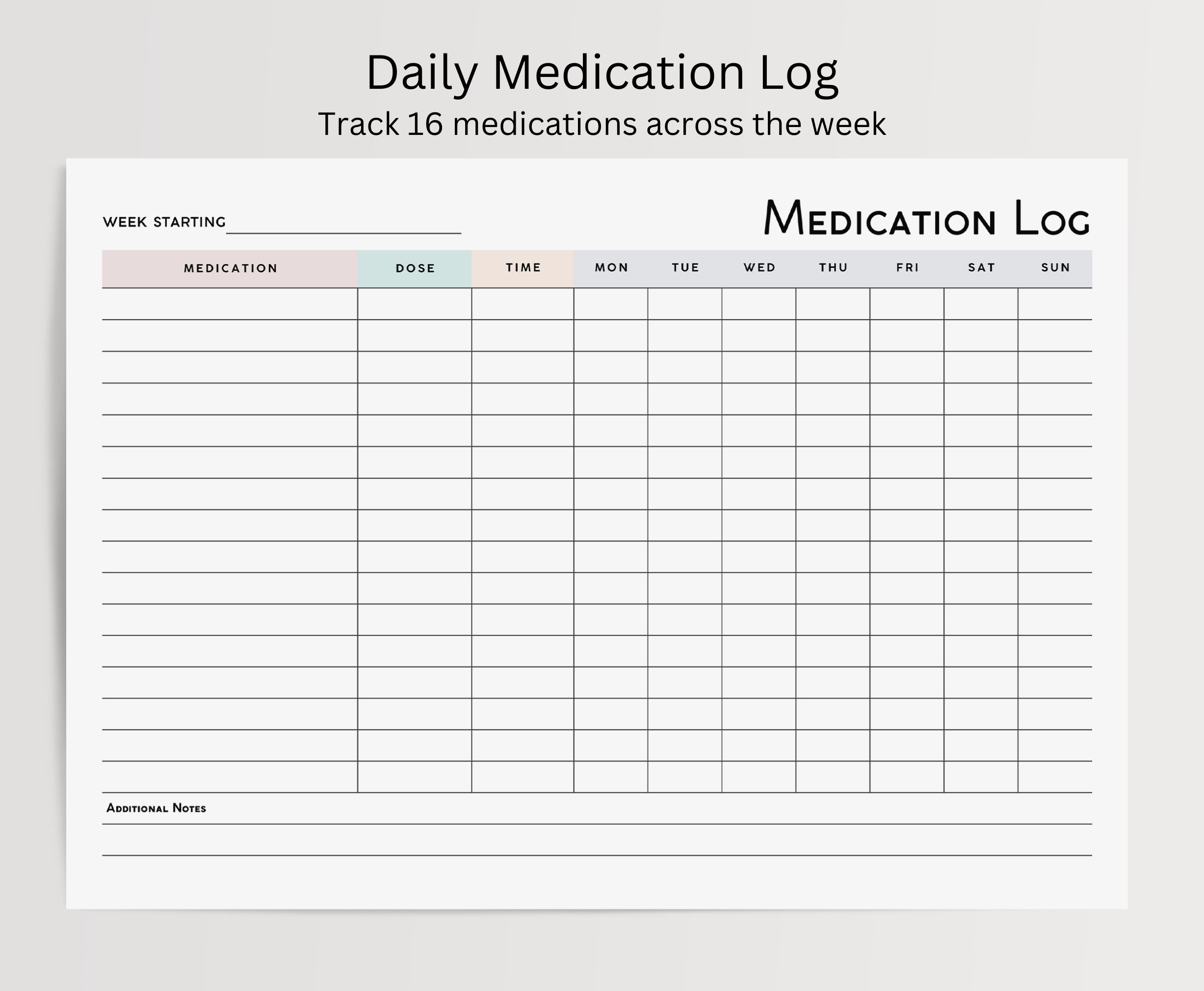Medication Tracker Minimalist, Medication Log, Medication List, Medicine Tracker, Nursing ...