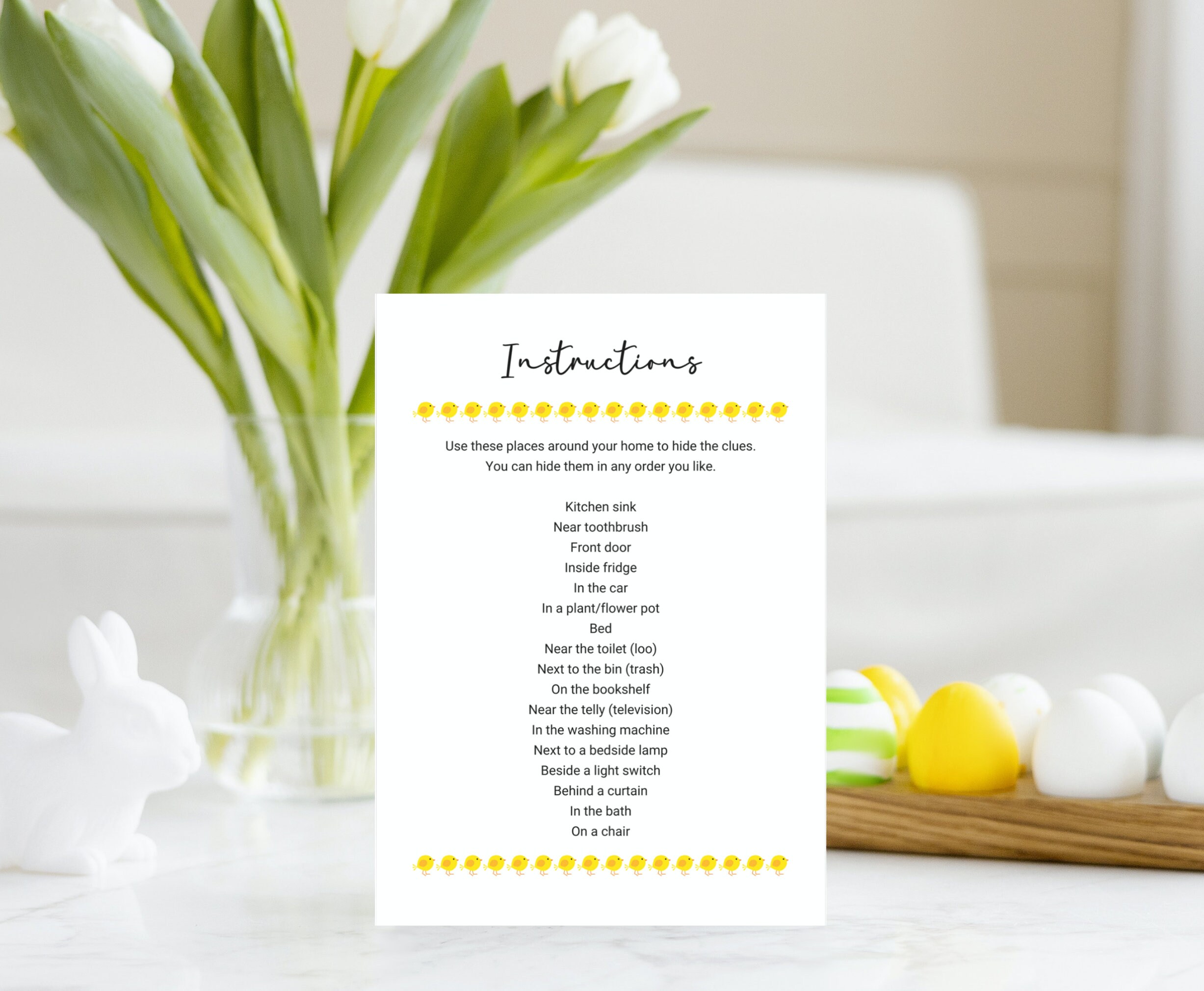 Easter Scavenger Hunt for Kids, Egg Hunt Clue Cards for Older Kids ...