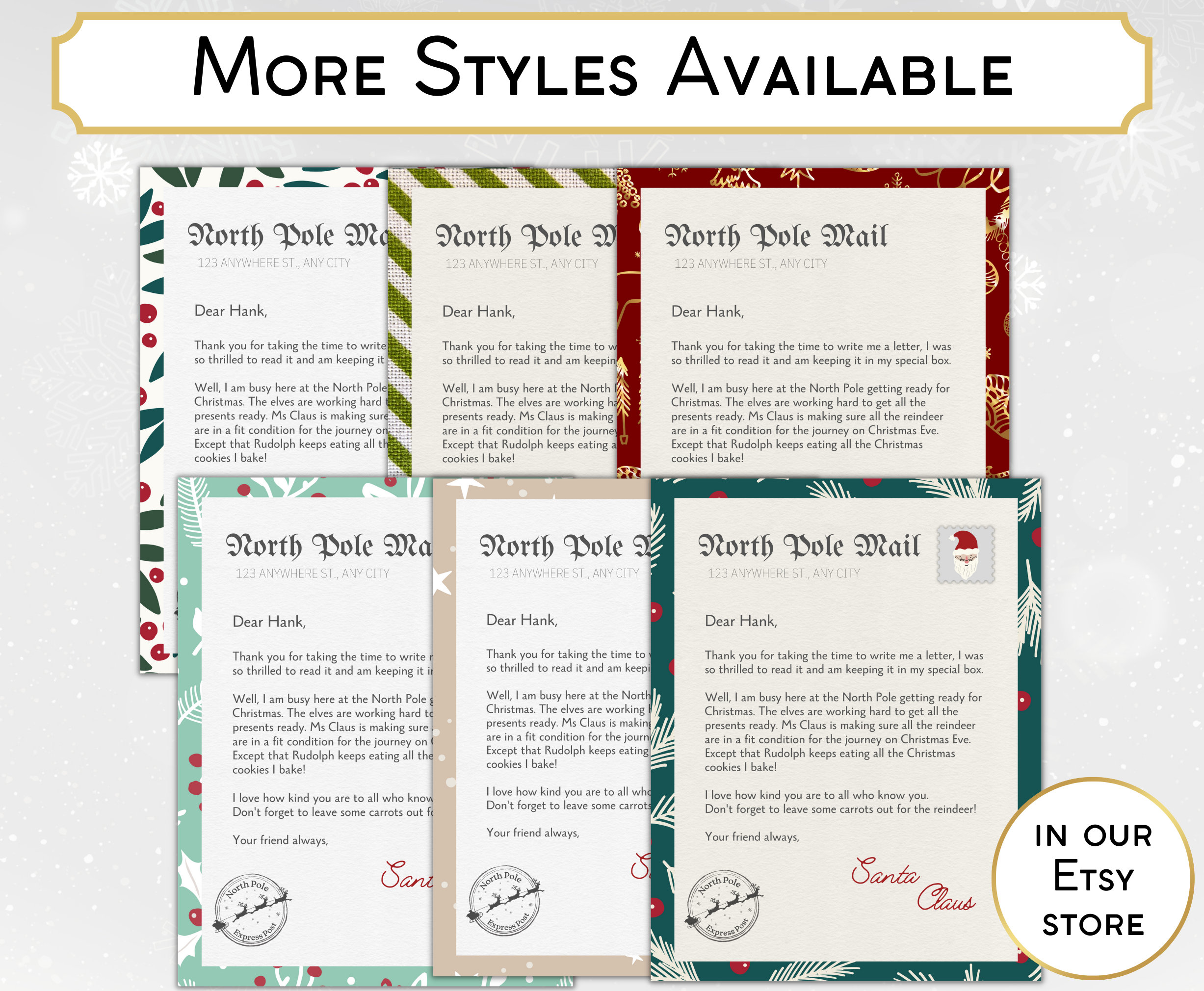 Editable Letter From Santa, Santa Letter, North Pole Letter, From the ...
